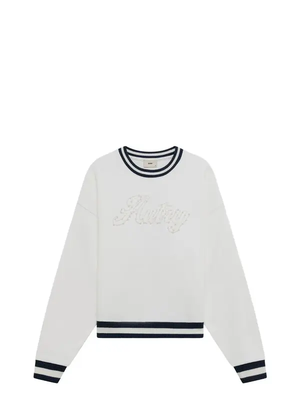 AUTRY Cotton Sweatshirt With Logo - White