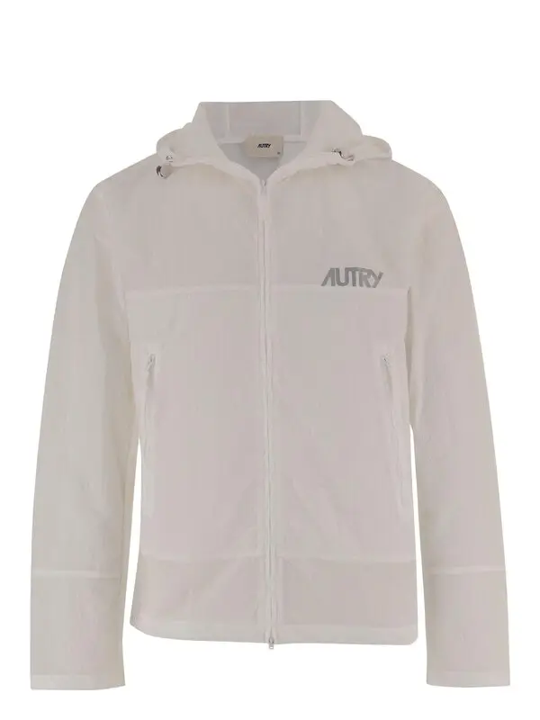 AUTRY Nylon Jacket With Logo - White