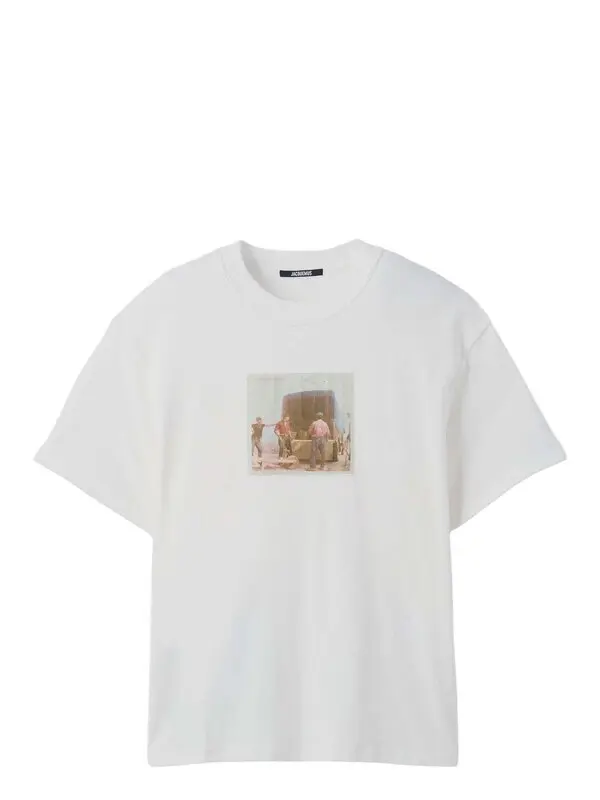 Jacquemus Cotton T-shirt With Vintage Photographs - White