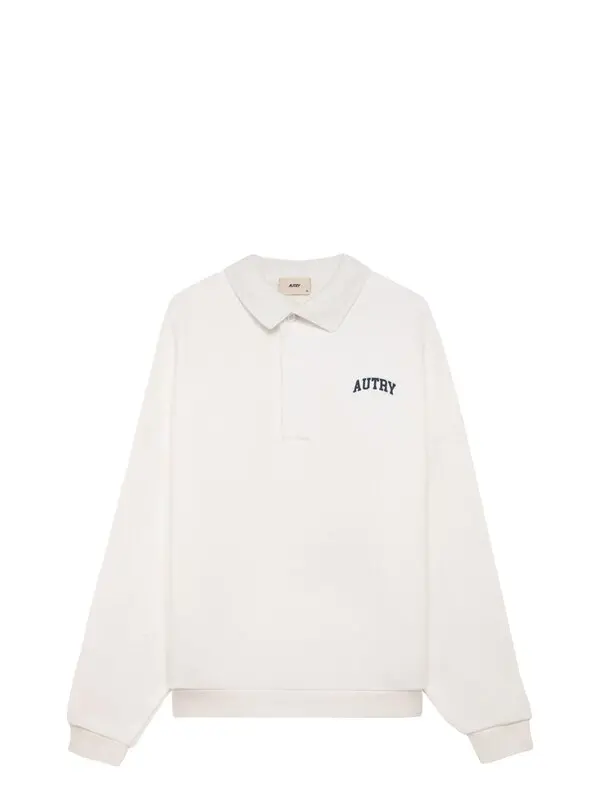 AUTRY Cotton Sweatshirt With Logo - White