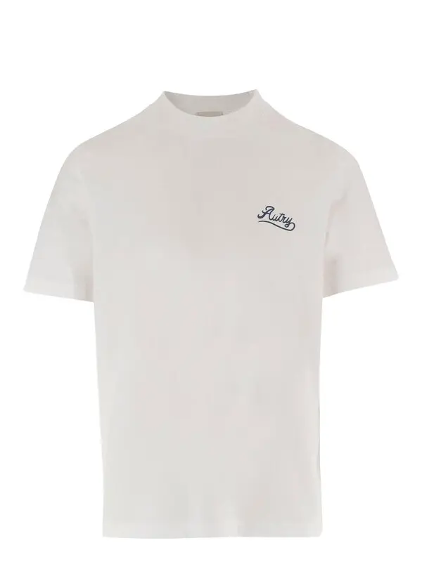 AUTRY Cotton T-shirt With Logo - White