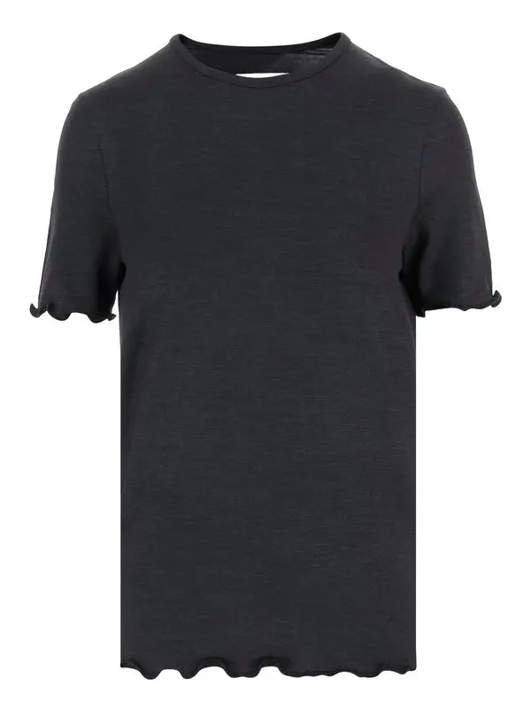 JIL SANDER Silk Blend T-shirt - Black
