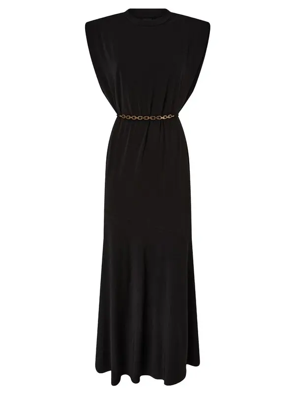 Pinko Sleeveless Dress With Belt - Black