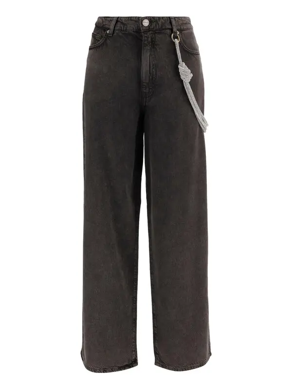 Pinko Lauryn Lyocell And Cotton Trousers - Black