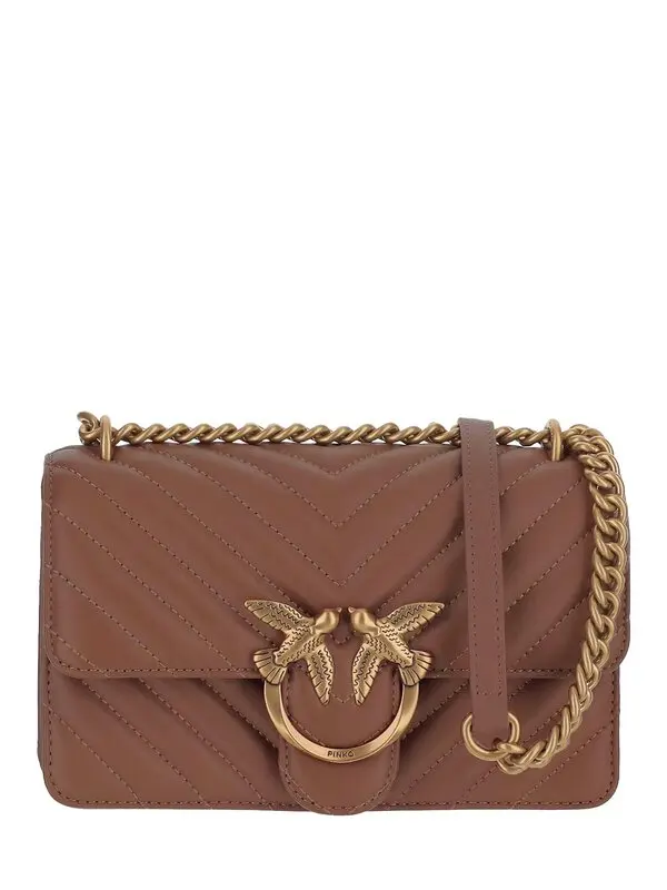Pinko Mini Love One Bag - Brown