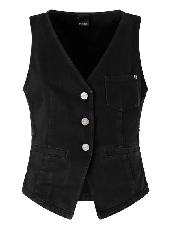 Pinko Cotton Vest - Black