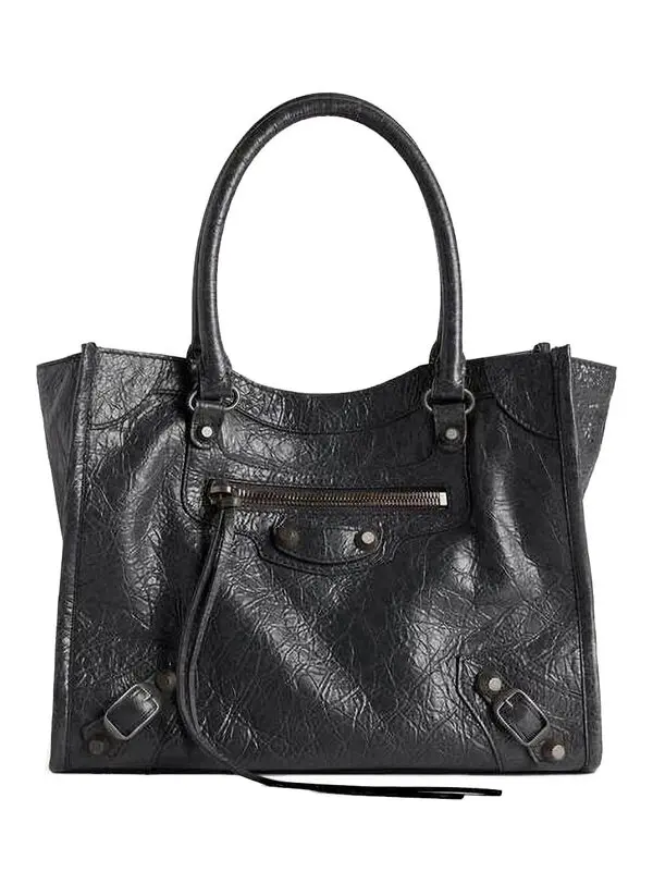 Balenciaga Le City Mini Leather Tote Bag - Black