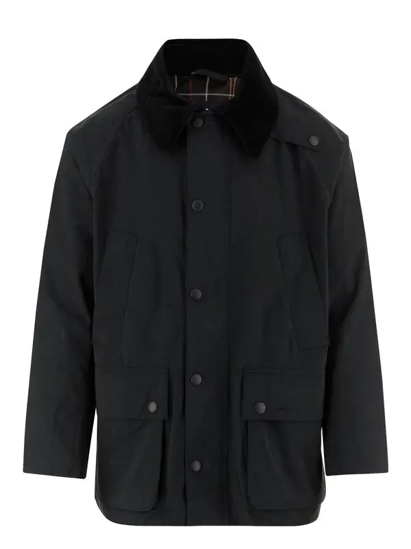 Barbour Bedale Jacket In Cotton Blend - Verde Scuro