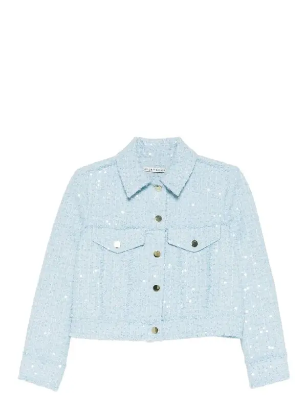 Alice + Olivia Tweed Jacket - Clear Blue