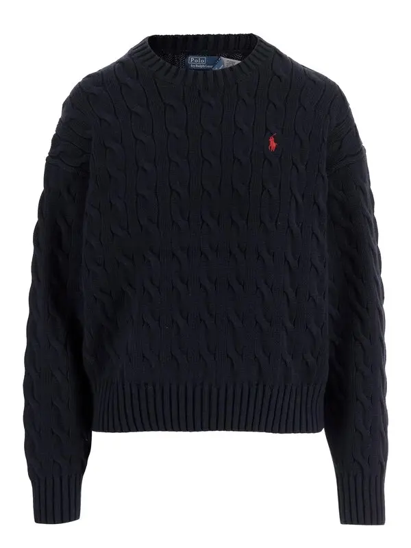 Polo Ralph Lauren Cotton Cable Knit Sweater - Blue