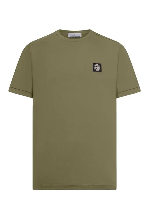 Stone Island Logo Cotton T-shirt - Green