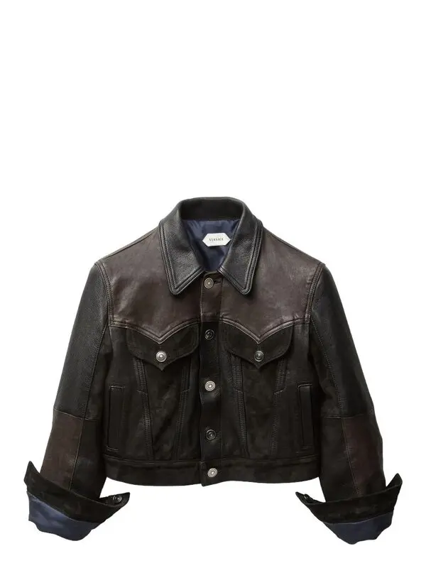 Versace Leather Jacket - Black