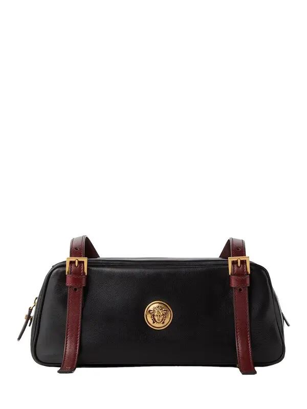 Versace Emblème Nappa Bowling Bag - Black