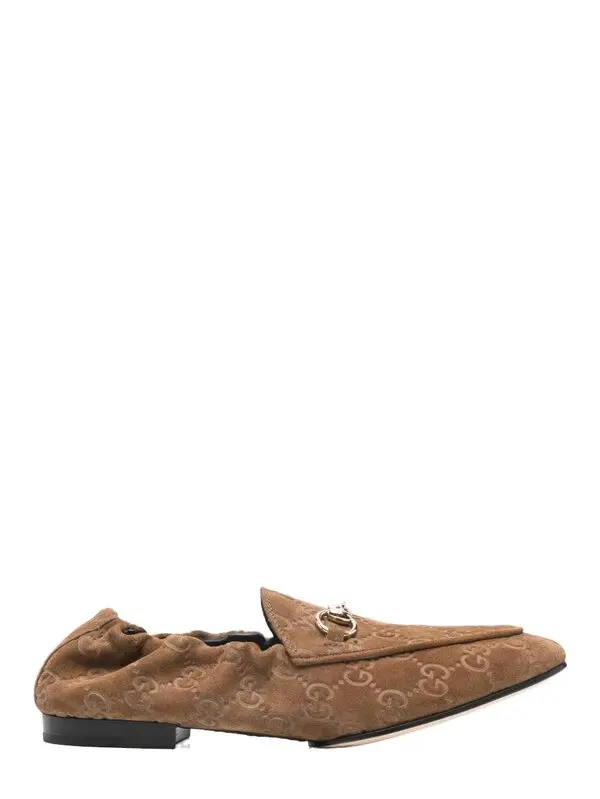 Gucci Jordaan Leather Loafers - Marrone Chiaro