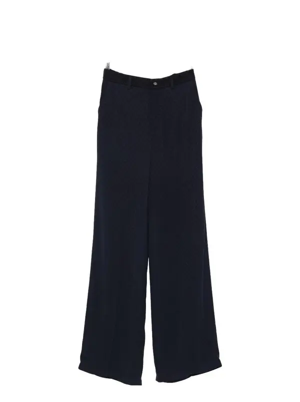 Gucci Wide-leg Silk Blend Pants - Blue