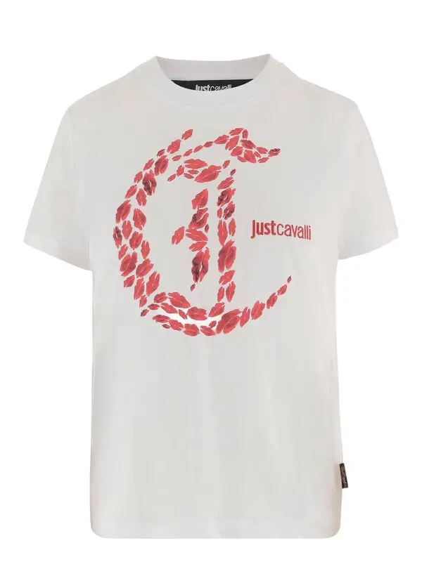 Just Cavalli Printed Cotton T-shirt - White