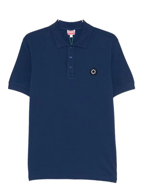 Kenzo Boke Flower Cotton Polo Shirt - Blue