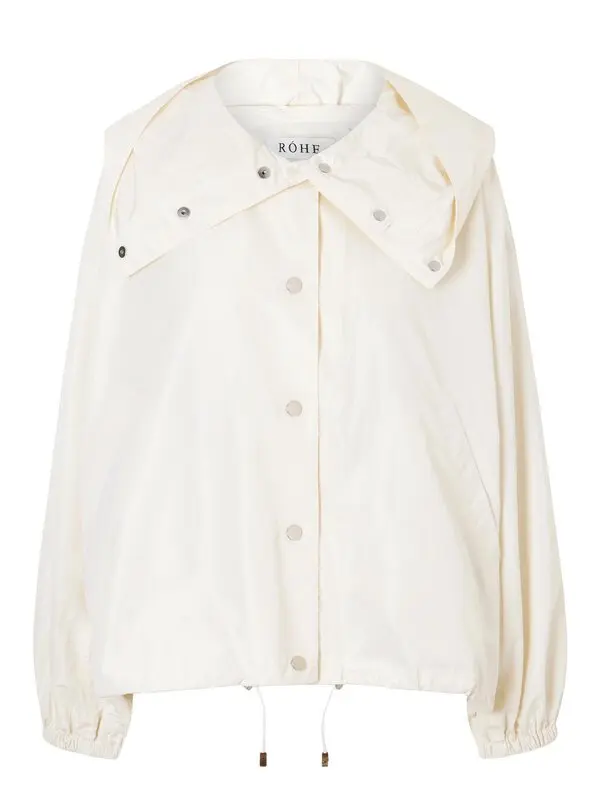 RÓHE Hooded Taffeta Jacket - Neutrals