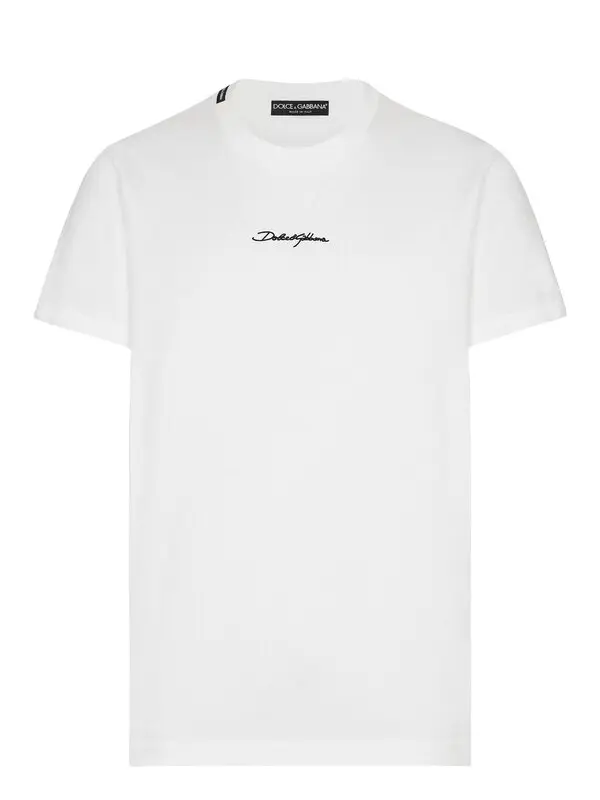 Dolce & Gabbana Cotton T-shirt With Logo - White