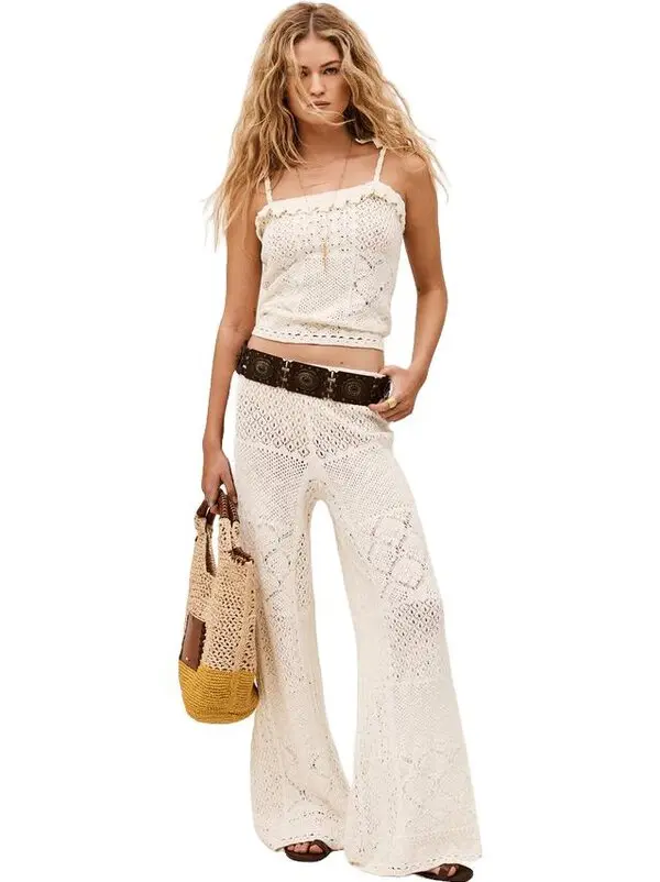Ba&sh Santy Wide Leg Trousers - White