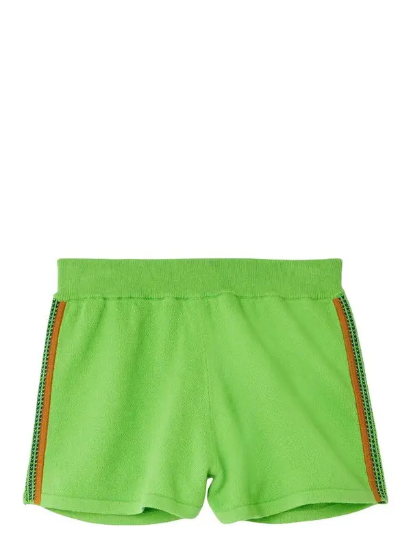 Guest In Residence Runner Striped Cotton And Cashmere-blend Shorts - Green