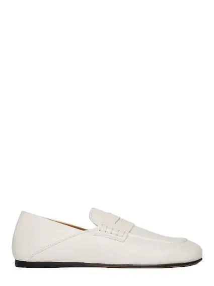 Sandro Leather Loafers - White
