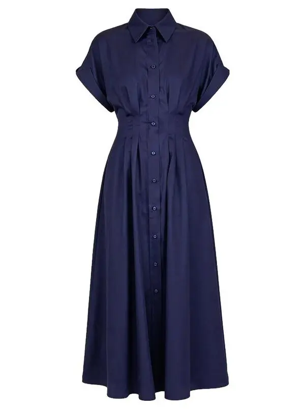CALLAS MILANO Corsica Capsleeve Shirtdress - Blue