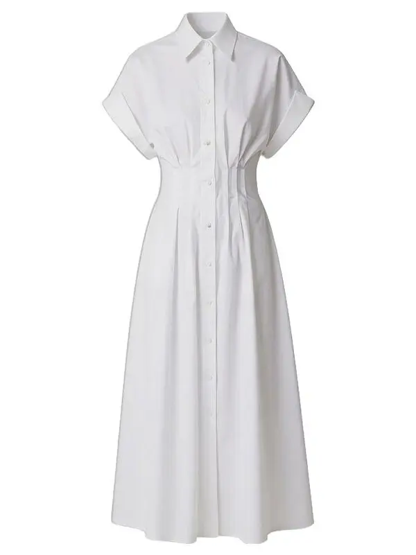 CALLAS MILANO Corsica Capsleeve Shirtdress - White