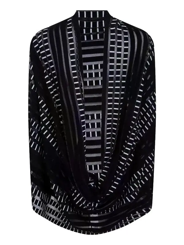 PIERANTONIOGASPARI Striped Grid Sweater - Black