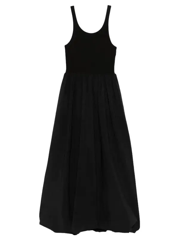 ELEH Sleeveless Pleated Dress - Black