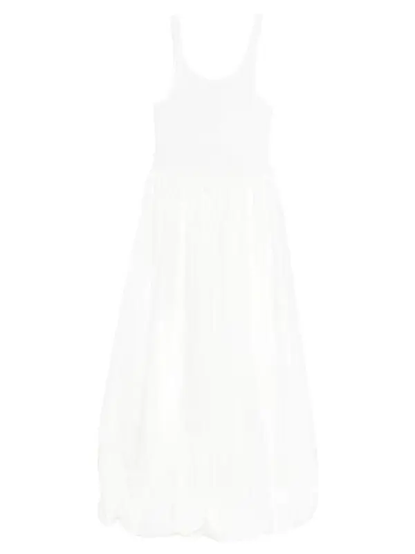 ELEH Scoop-neck Midi Dress - White
