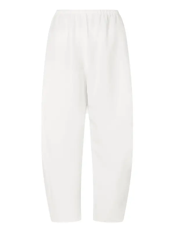 LA LIGNE Colby Recycled-crepe Barrel-leg Pants - Neutrals
