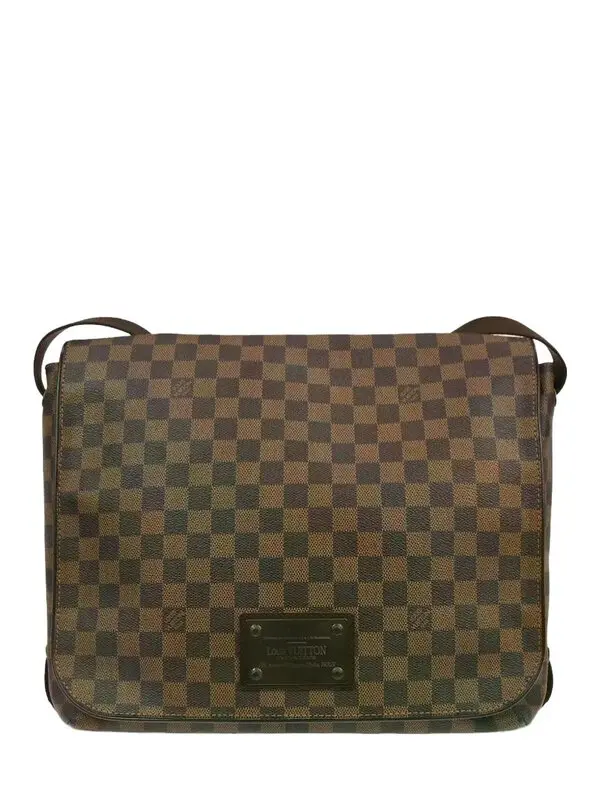 LOUIS VUITTON Damier Pattern Gm Brooklyn Messenger Bag - Brown