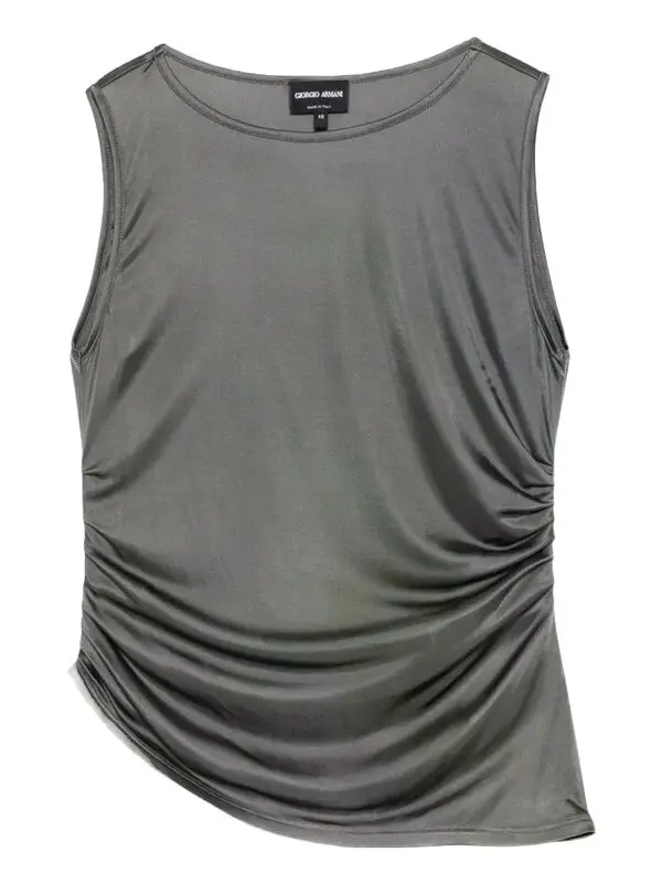 Giorgio Armani Ruched Top - Grey