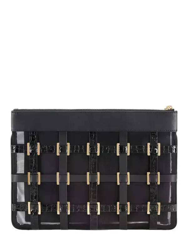 Elisabetta Franchi Ring-detail Clutch - Black