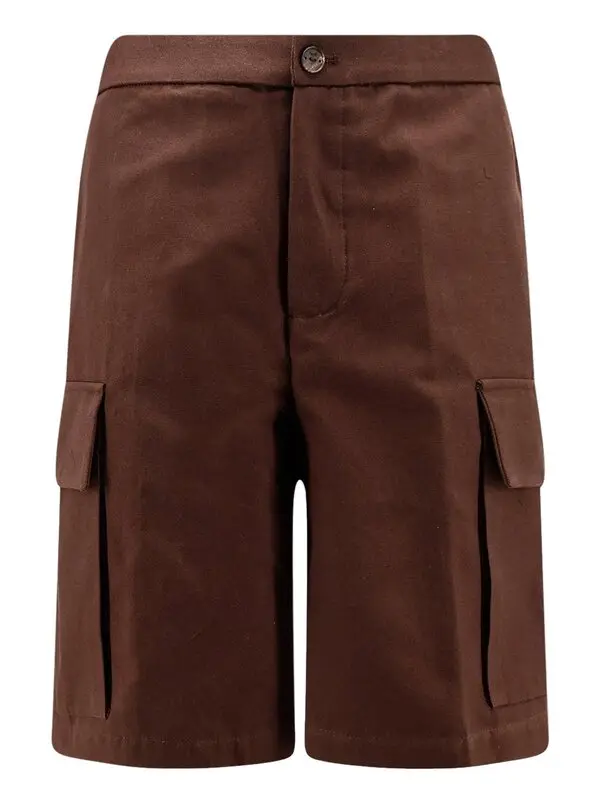 HEVO Cotton Bermuda Shorts - Brown