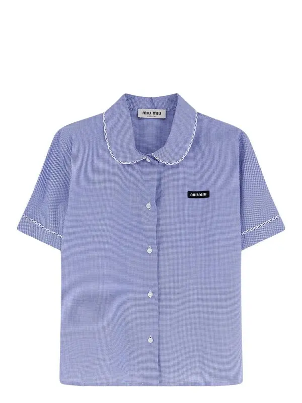 Miu Miu Vichy Cotton Shirt - Blue