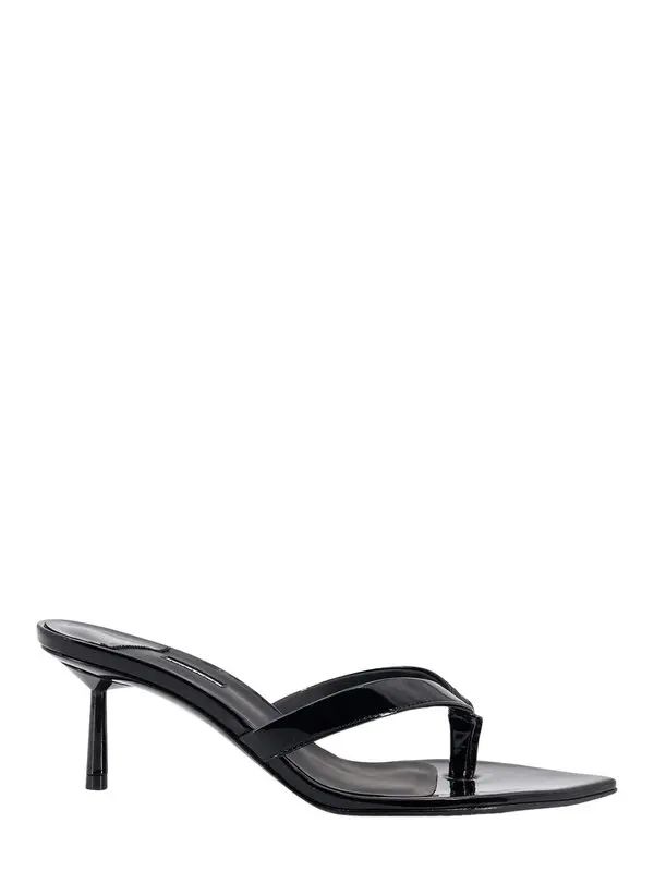 LE SILLA Gisele Patent Leather Sandals - Black