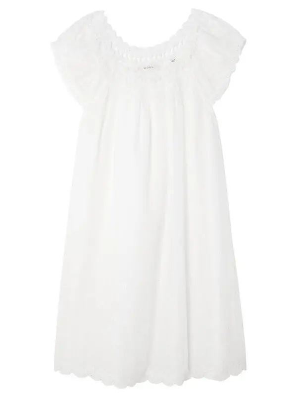 DÔEN Lelia Embroidered Mini Dress - White