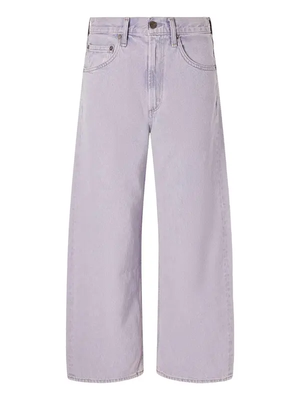 AGOLDE Low Curve Crop High-rise Wide-leg Jeans - Lilac