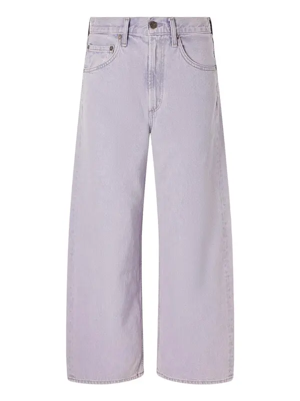 AGOLDE Low Curve Crop High-rise Wide-leg Jeans - Purple