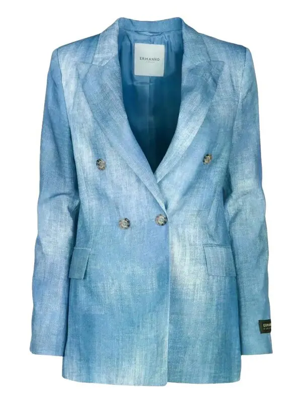 ERMANNO FIRENZE Double-breasted Blazer - Blue