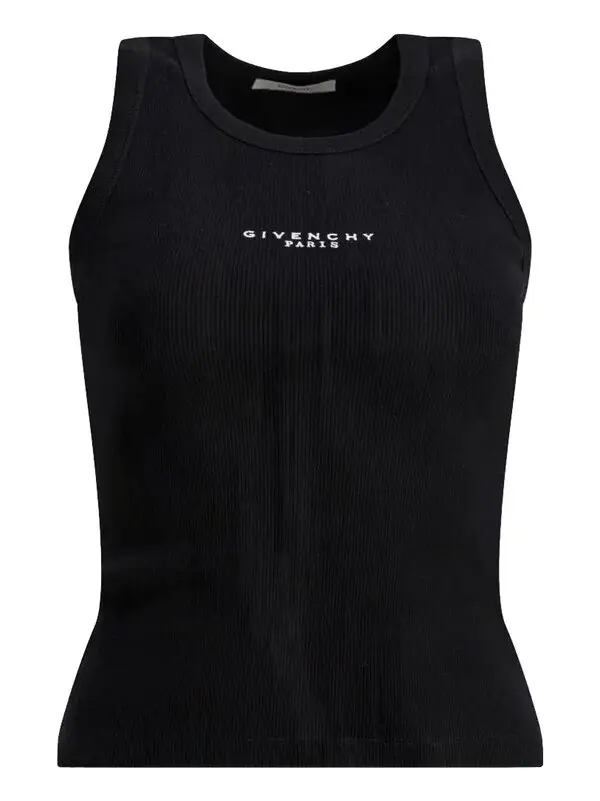 Givenchy Slim-fit Logo Ribbed Top - Black