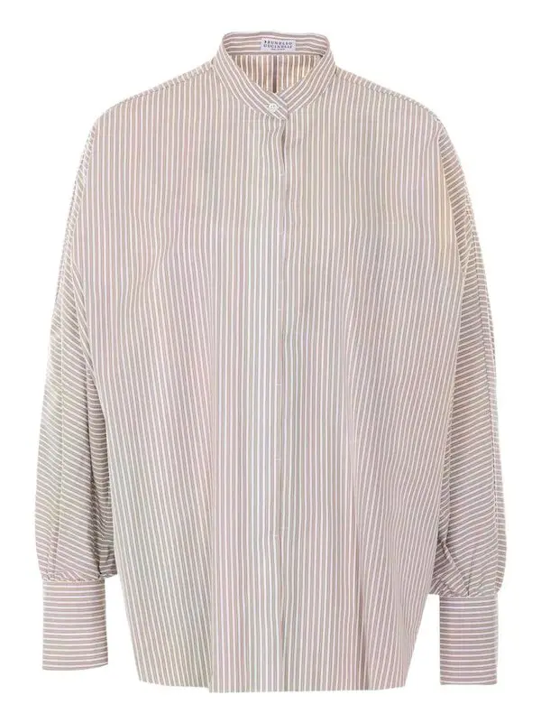 Brunello Cucinelli Striped Shirt - Neutrals