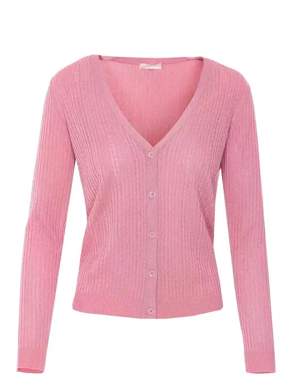 Liu Jo Button V-neck Cardigan - Pink