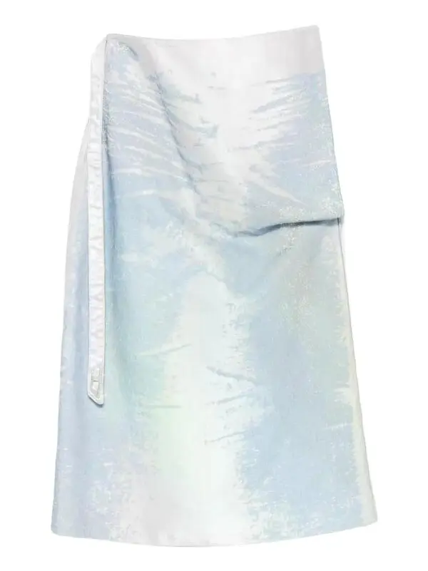 DIESEL® Brushstroke Belted Skirt - Blue