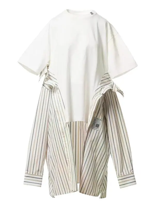 Mihara Yasuhiro Asymmetric Layered T-shirt - White