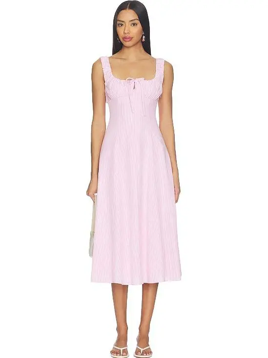 ELODIE THE LABEL Tova Dress - Rose Petal Stripe