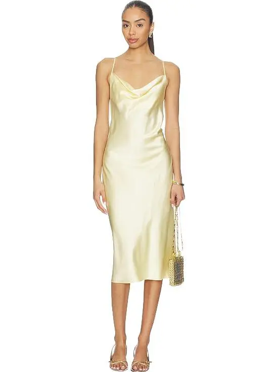 FLEUR DU MAL Cowl Neck Slip Dress - Buttercup