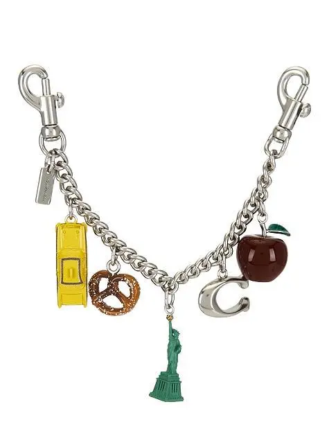 COACH New York Motif Chain Bag Charm - Multi